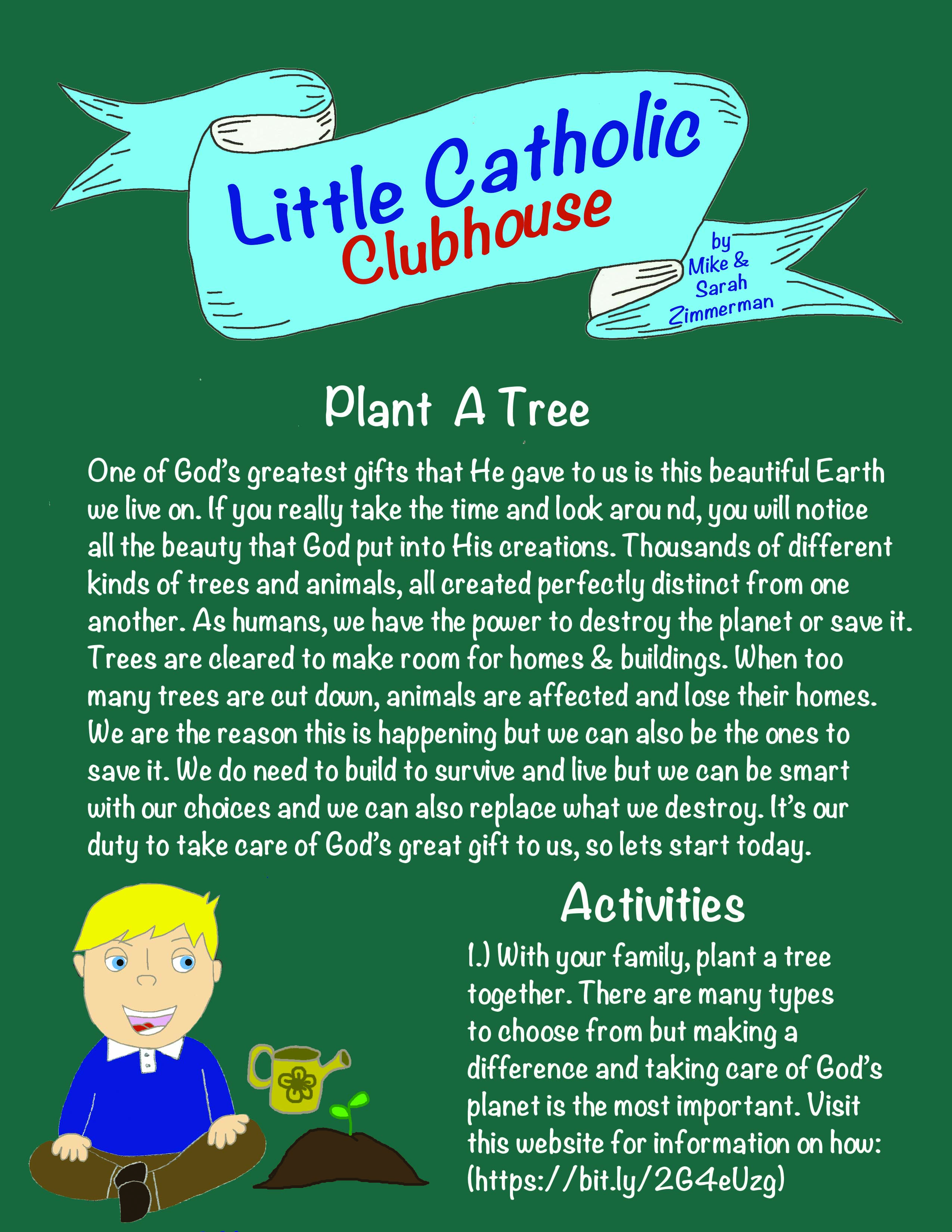 Day 38 Plant A Tree – Little Catholic Clubhouse